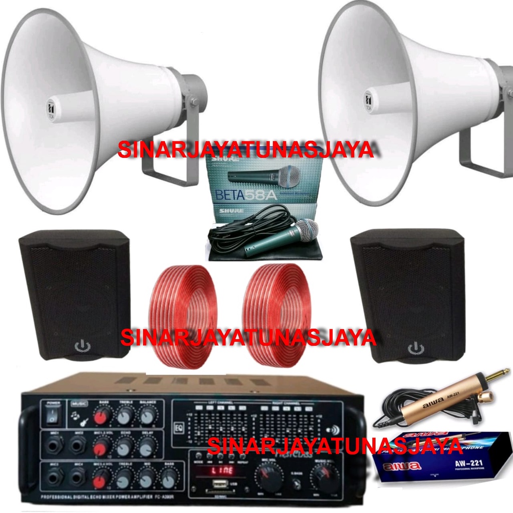 Jual PAKET TOA SOUND SYSTEM MASJID ATAU MUSHOLLA 2 SPEAKER OUTDOOR DAN INDOOR 2 SPEAKER PAKET ...
