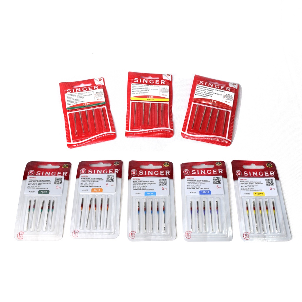 Jual Jarum SINGER 2020 Blister Pack untuk Mesin Jahit Klasik Portable ...