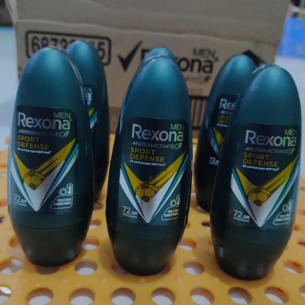 Jual Rexona Men Deodorant Roll On Antiperspirant Sport Defense 72 Jam Kesegaran 45Ml | Shopee ...