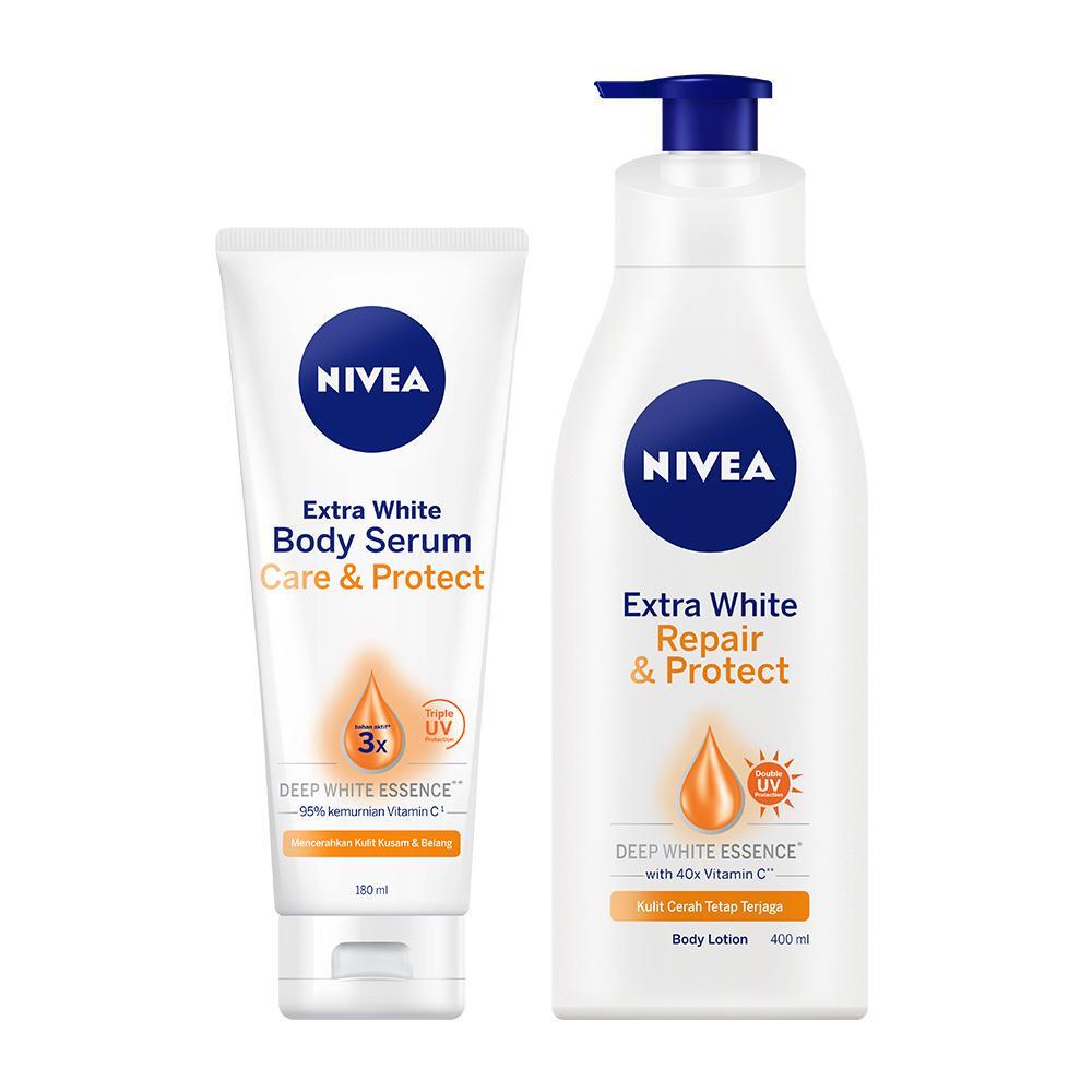 Jual Nivea Body Lotion 400 mL + Nivea Body Serum 180 mL | Shopee Indonesia