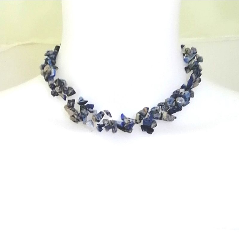 Jual Kalung simple jalin batu biru (bluey stones basic necklace ...