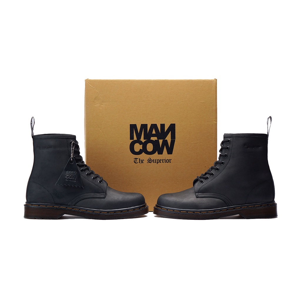 Jual Mancow High Boots Crazy Horse Hitam Sepatu Formal Pria Wanita ...