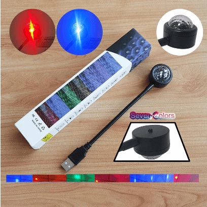 Jual Lampu Laser Proyektor Led USB Bintang Plafon mobil Kamar 9 Mode ...