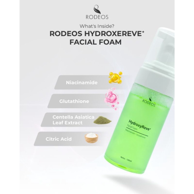 Jual Rodeos Hydroxereve Facial Foam- Sabun Cuci Muka 100ml | Shopee ...