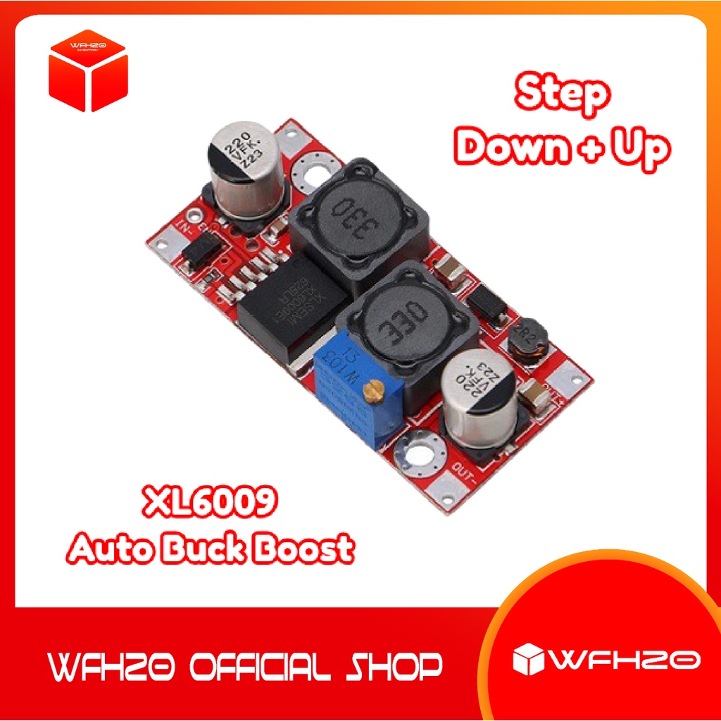 Jual XL6009 Auto Buck Boost Step Down + Up Red QSKJ Modul XL6009EI | Shopee Indonesia