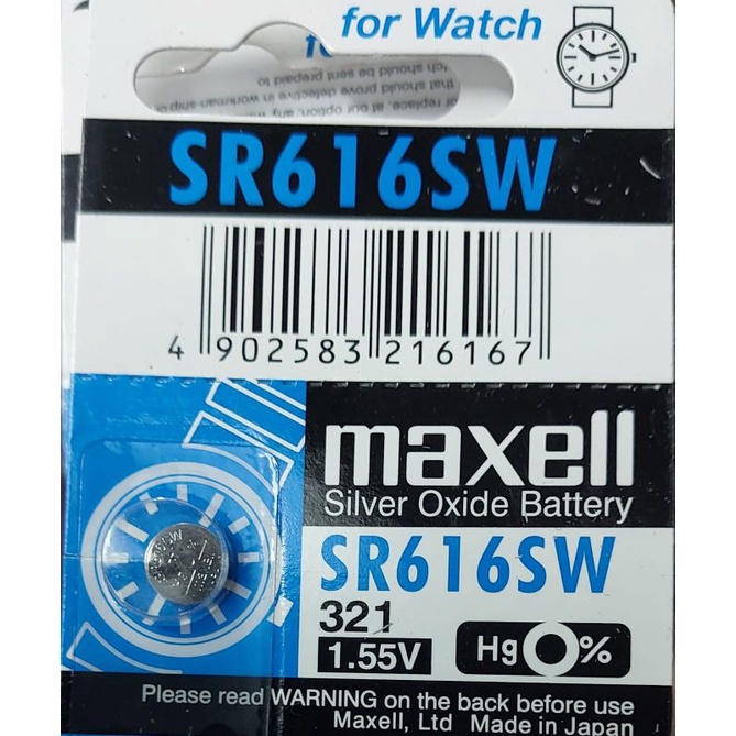 Jual Baterai jam maxell 616 321 SR616SW Original Batre jam tangan ...