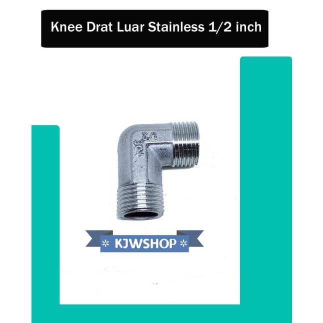 Jual Fitting Pipa Knee Drat Luar Stainless 1/2" Keni Stainless 304 1/2 ...