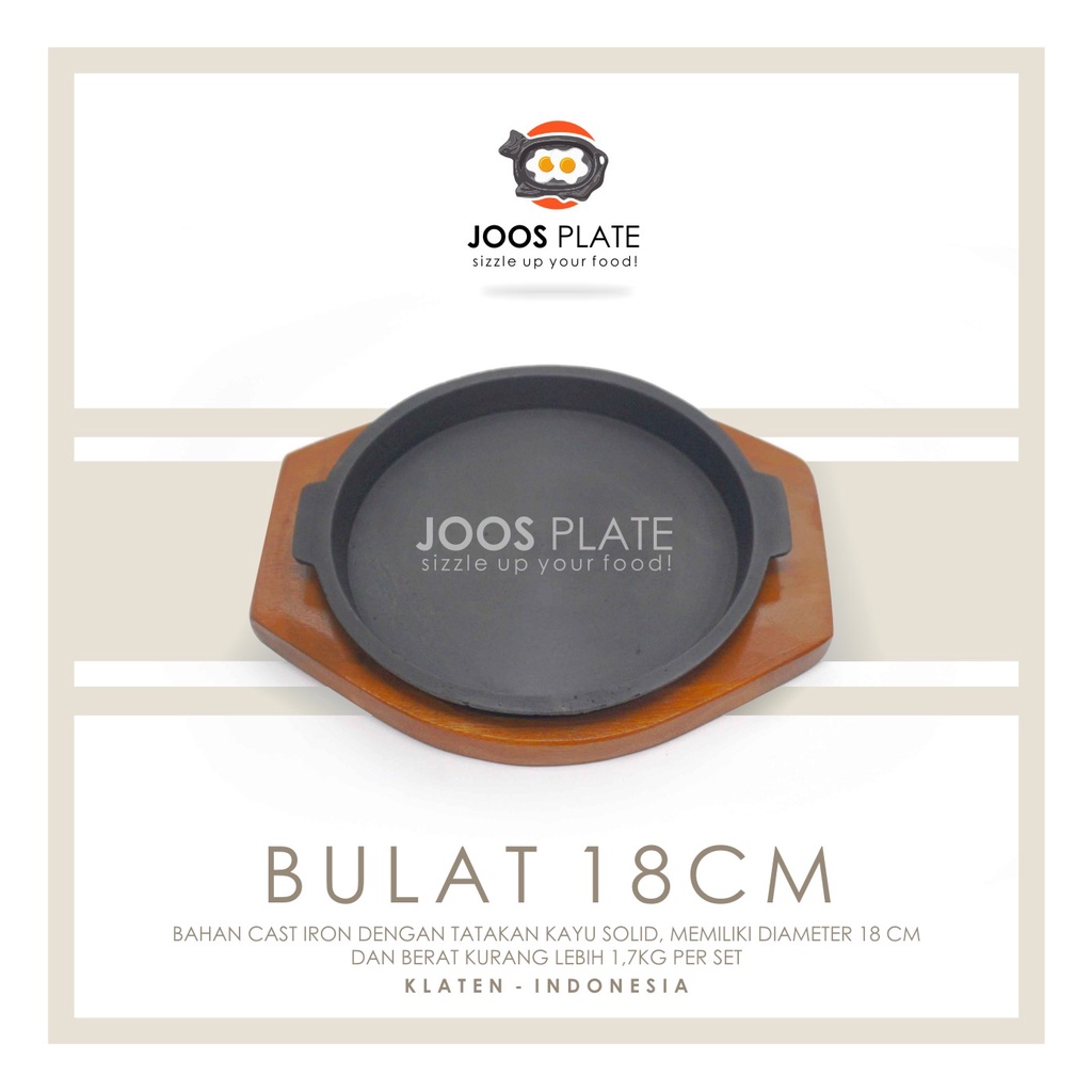 Jual Hot plate bulat 18cm atau hotplate steak bulat | Shopee Indonesia