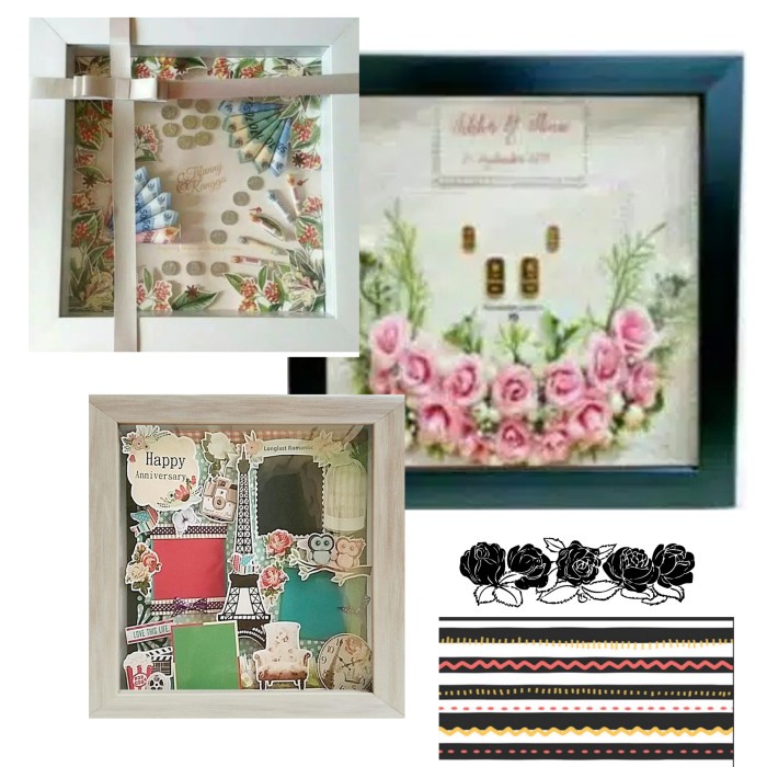 Jual Frame Bingkai Scrapbook/3D, Bingkai Pop Up, Frame Scrapbook (30X30 ...