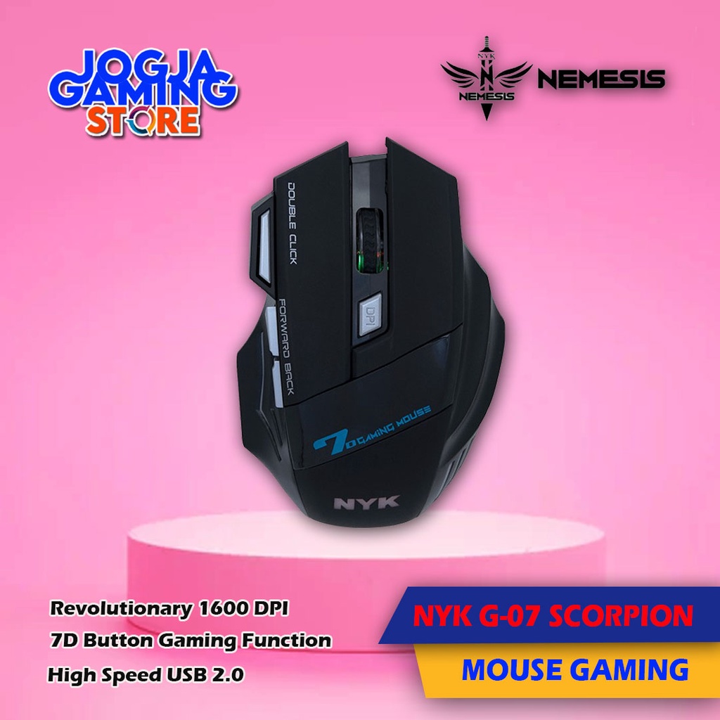 Jual NYK NEMESIS G07 MOUSE GAMING SCORPION 2 LIGHTING G-07 DOUBLE CLICK ...