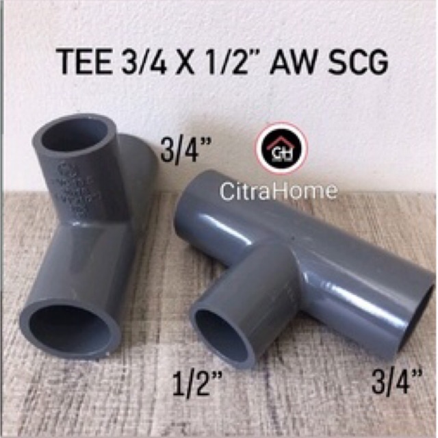 Jual Verlop Tee PVC 3/4 x 1/2” AW SCG | Shopee Indonesia