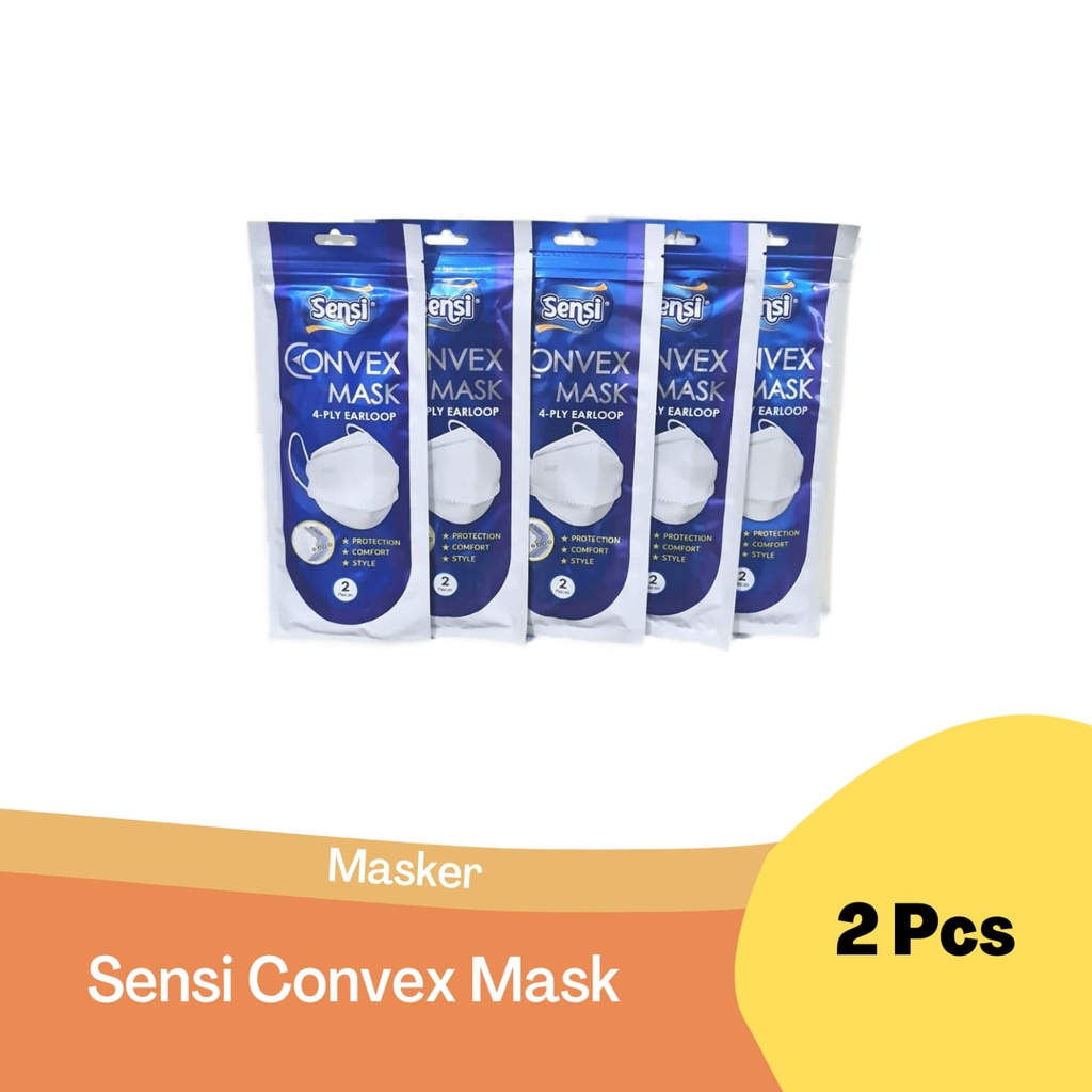 Jual Masker Sensi Convex 4 ply pack isi 2 pcs (PROMO!!) | Shopee Indonesia