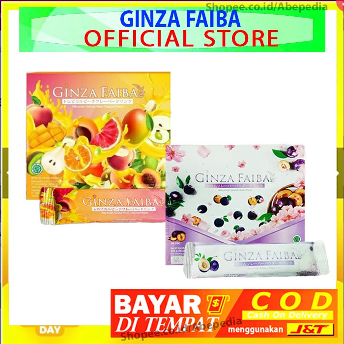 Jual Ginzafaiba 15 Sachet Rasa Tropical Peach dan Plum Official Ginza ...