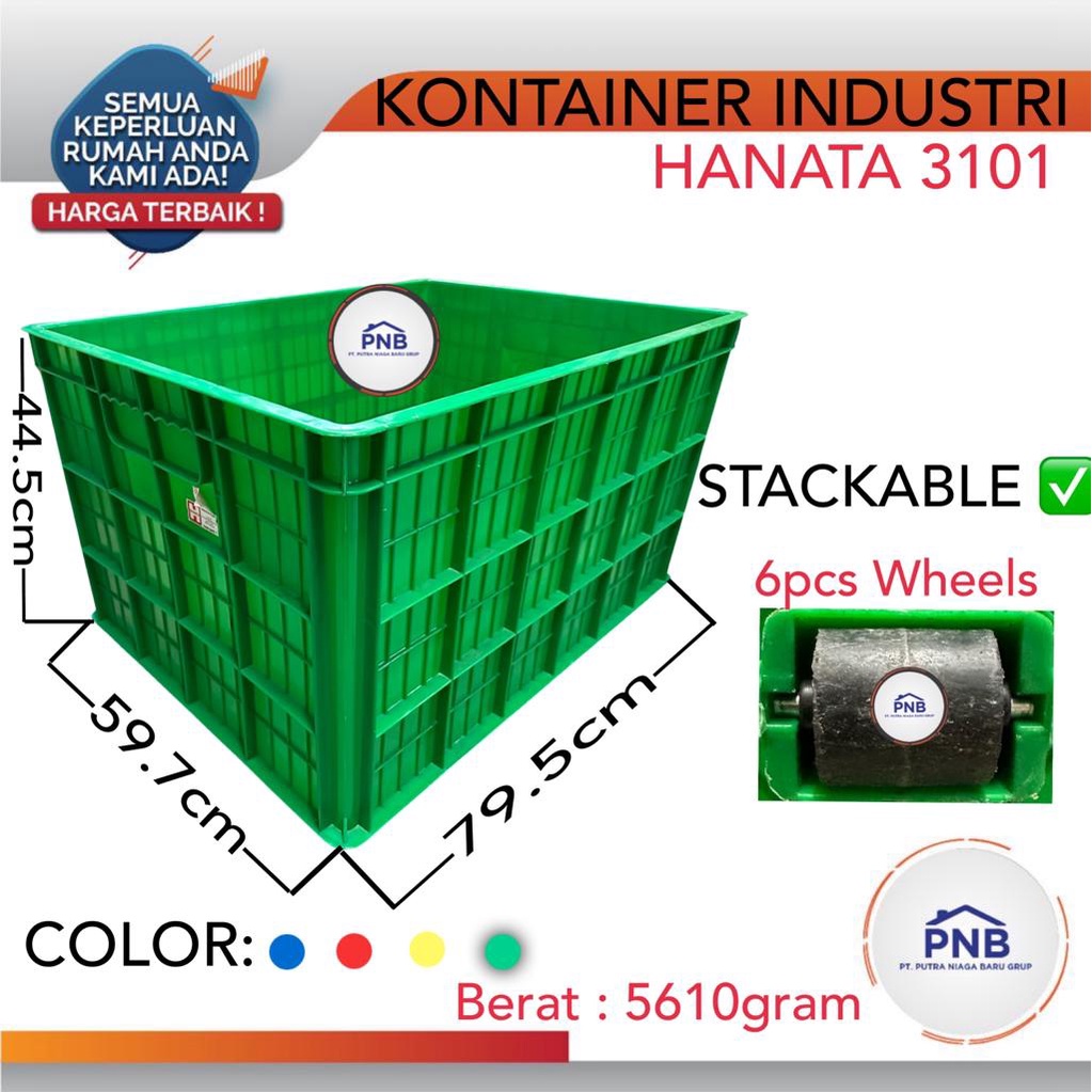 Jual HANATA 3101 Box Container Industri 200 Liter / Kolam Ikan Kura ...