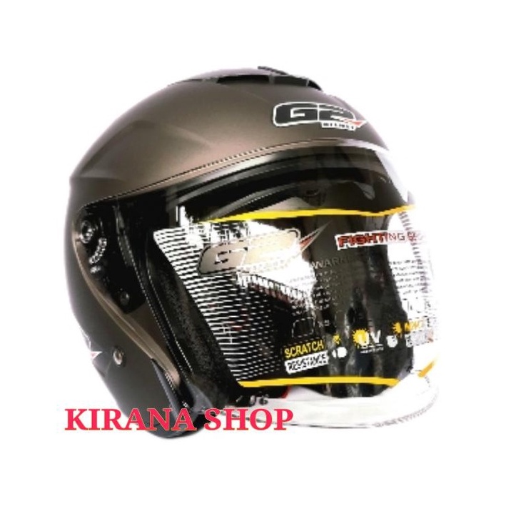 Jual HELM G2 OPTIMAX DOUBLE VISOR POLOS WARNA GOLD NMAX DOFF | Shopee ...