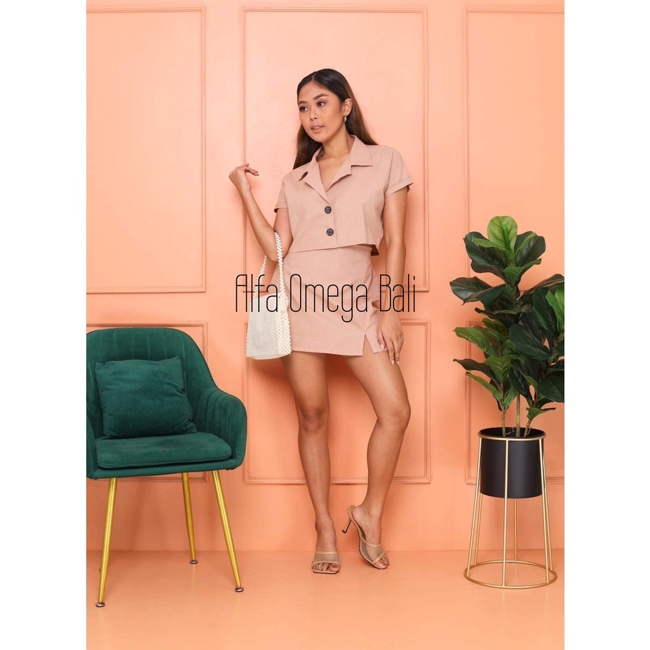 Jual NEW!! PROMO!! Satu Setelan Jessi Mini Skirt Set | Shopee Indonesia