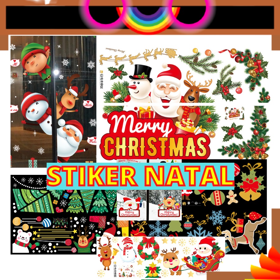 Jual DEKORASI STIKER NATAL STICKER NATAL WALL WALLSTIKER WALLSTICKER ...