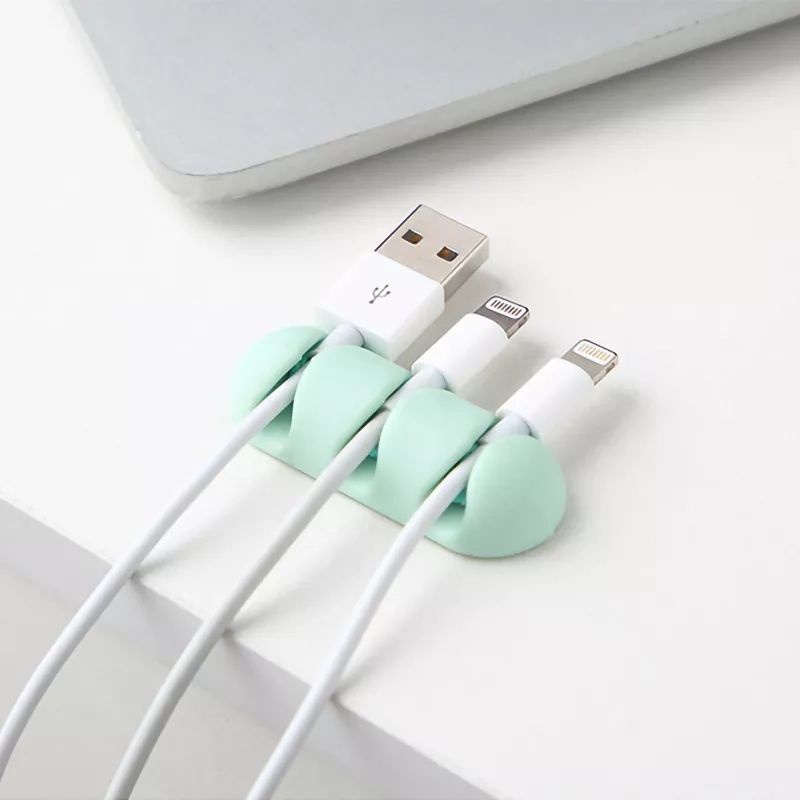 Jual Penjepit Kabel Tempel Dinding Silikon Penggulung Pengikat Kabel ...