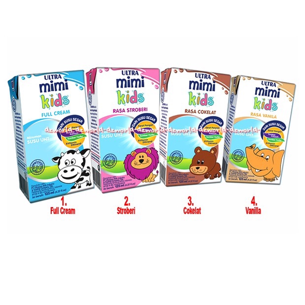 Jual Ultra Mimi Kids 125ml Susu Ultra UHT Untuk Anak Anak Rasa Full ...