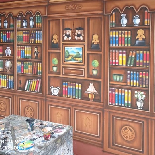 Jual Background Rak Buku untuk wisuda 04 | Shopee Indonesia