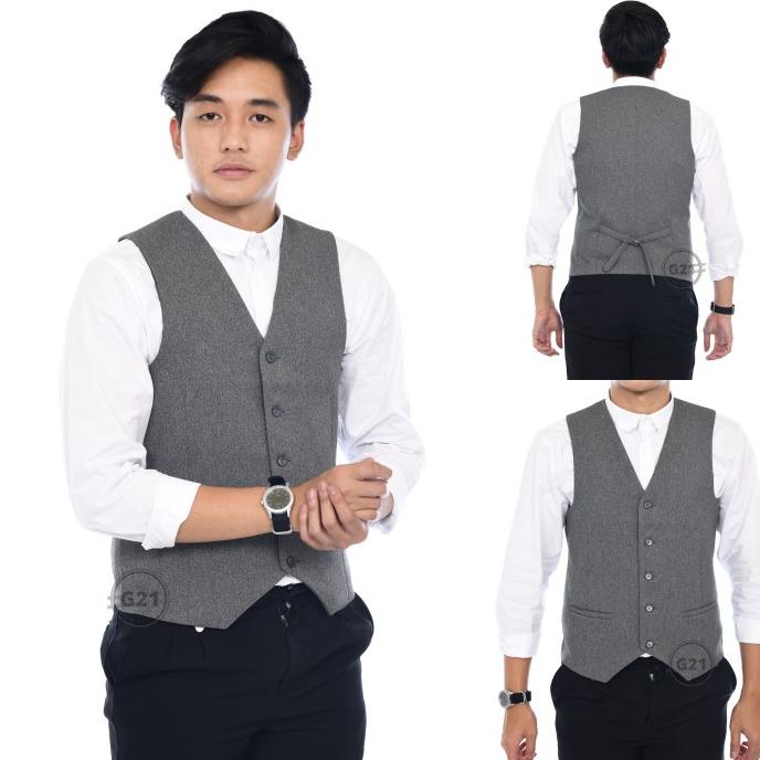 Jual Vest Rompi Jas Pria Formal Kerja Kantor Premium High Quality ...