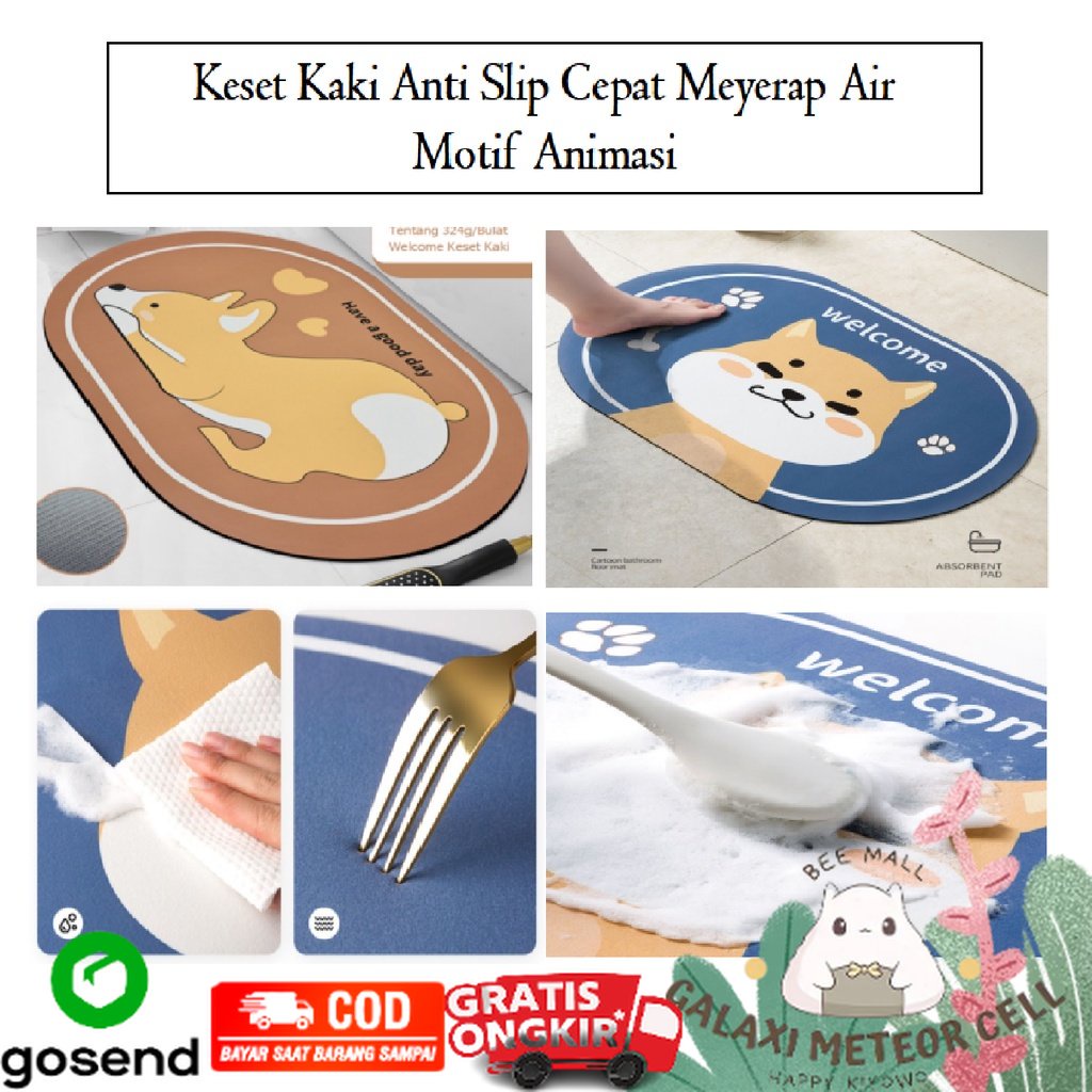 Jual Keset Diatomite Original Kamar Mandi Keset Lantai Kaki Bundar Batu ...