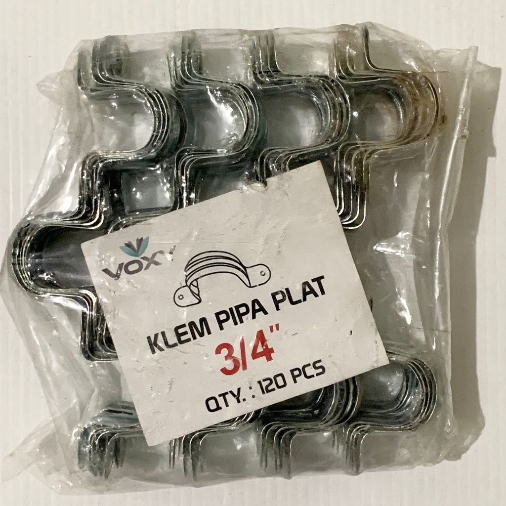 Jual [120PCS] Klem Pipa Plat Seng Clamp Omega Besi UCP VOXY 1/2" 3/4 ...