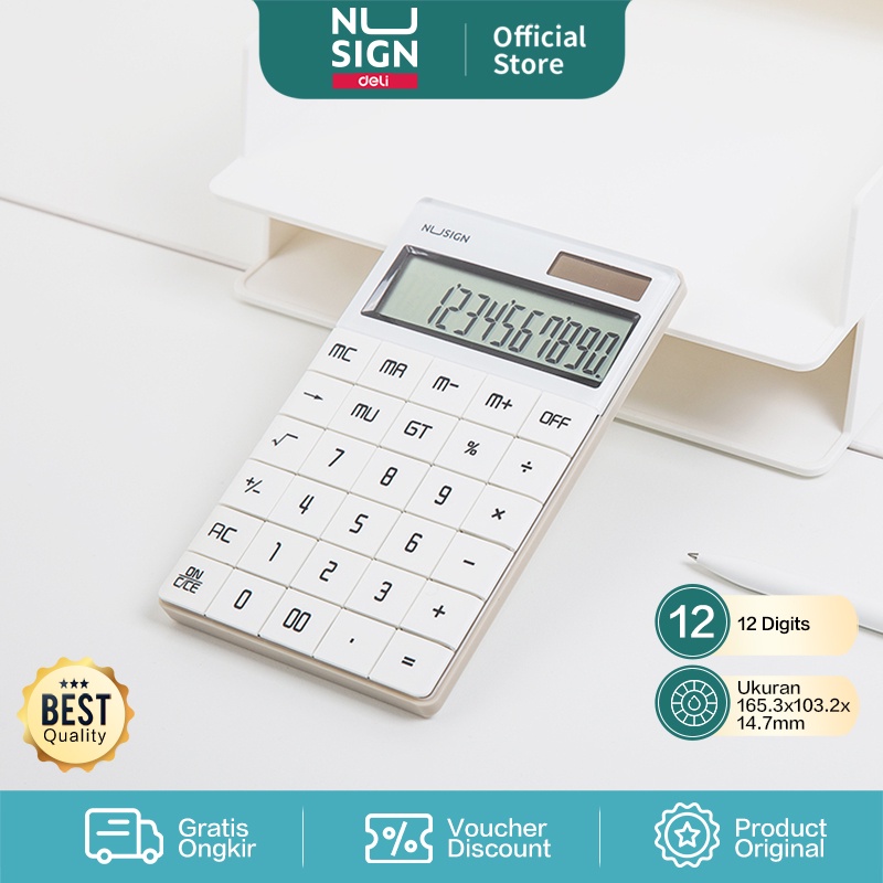 Jual Nusign Calculator / Kalkulator 12Digit LCD Besar Design Modern ...