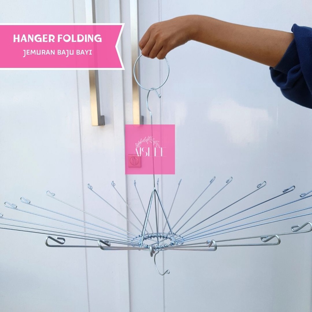 Jual Hanger Folding 24 Stik Jemuran Hanger Baju Bayi Anak Dewasa ...