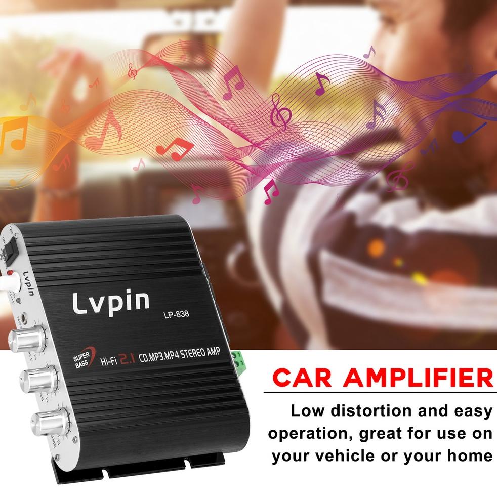 Jual N0C4 Amplifier LVPIN Mini HiFi Stereo Ampli Treble Bass Booster ...