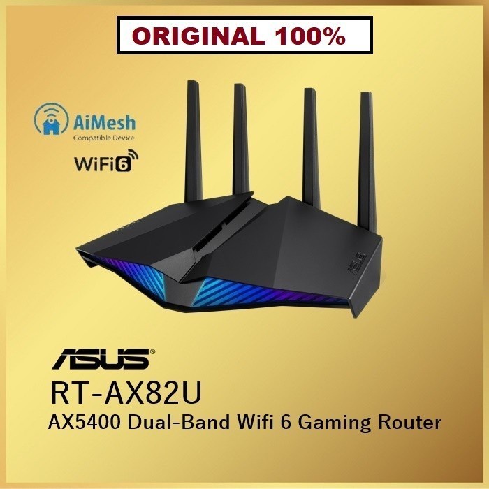 Jual Router ASUS RT-AX82U AX5400 WiFi 6 With AiMesh AX 5400 WIFI6 ...