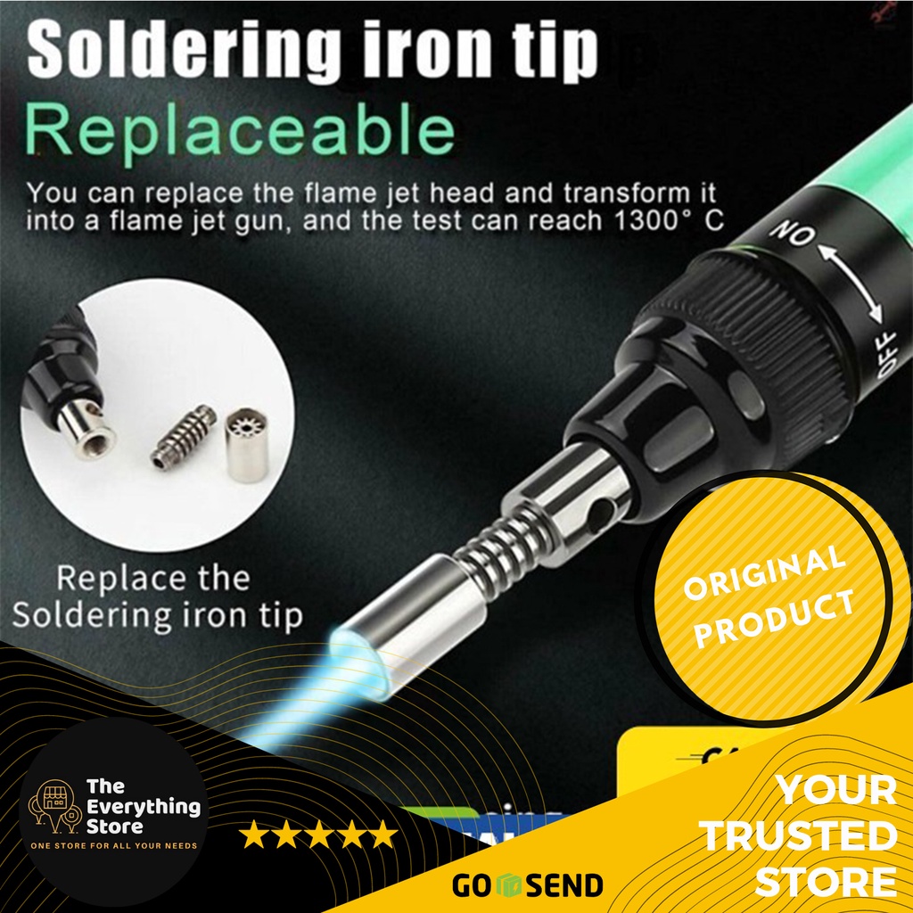 Jual Solder Gas Butane Portable Iron Pen / Solderin iron Gas Las Blow ...