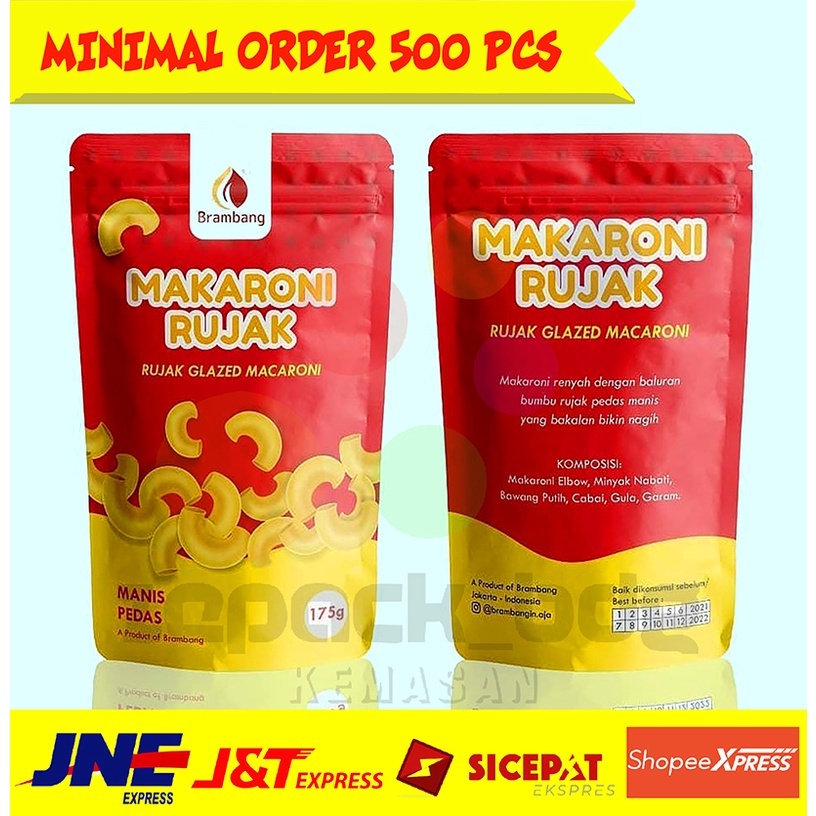 Jual STANDING POUCH CUSTOM MINIMAL ORDER 500 PCS NON ZIPLOK UKURAN ...