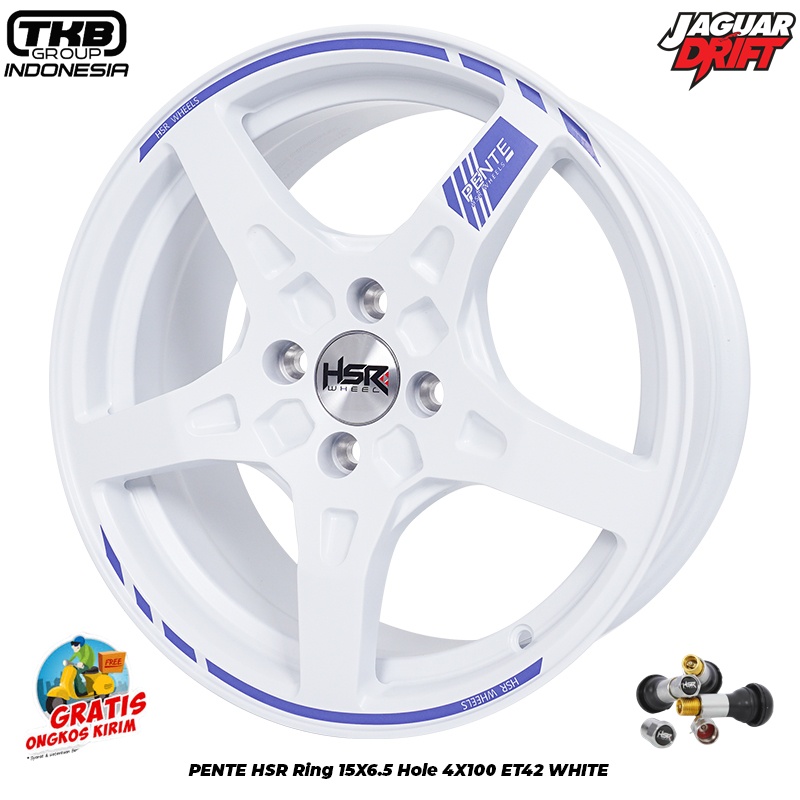 Jual Pelk Mobil Racing Hsr Original Terbaru Type Pente Ring 15 / R15 Lebar 6,5 Pcd 4X100 Offset ...