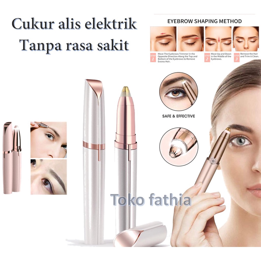 Jual ALAT CUKUR PENCUKUR BROWS ALIS ELEKTRIK EYEBROW TRIMMER NO BATRAI ...