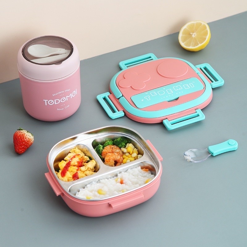 Jual Tedemei Kotak Makan 3 sekat Bento box | Shopee Indonesia