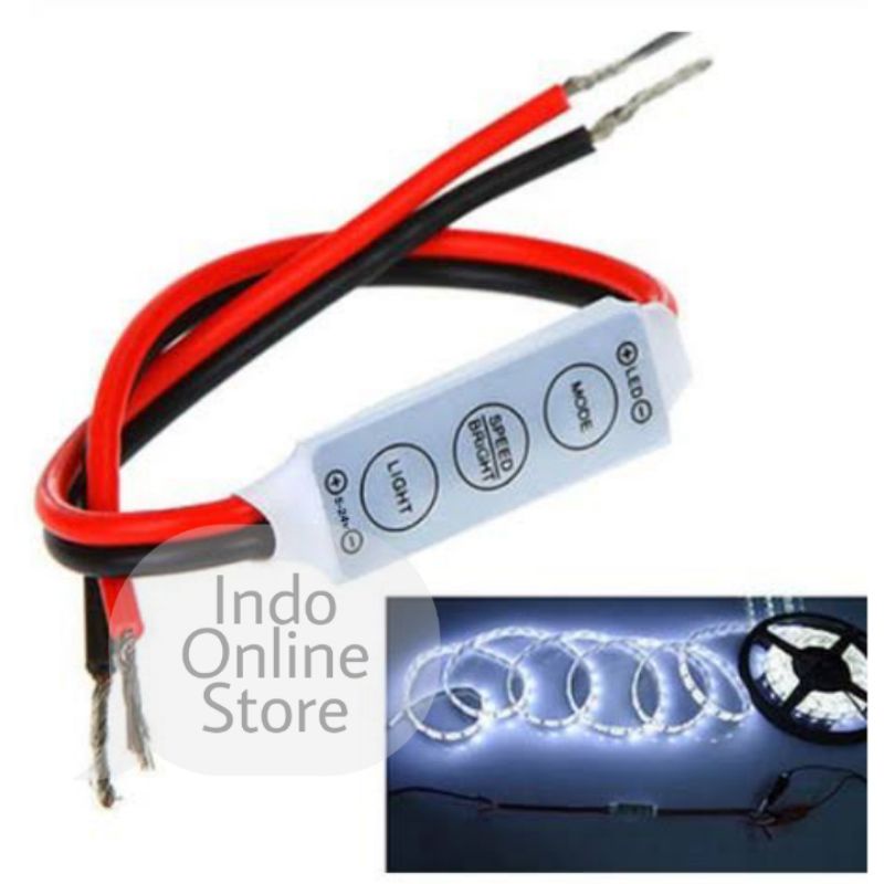 Jual Modul LED Mini Dimmer Controller Kedip Strobo 6 Mode 6 Speed 12 ...