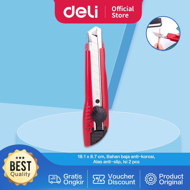 Jual Deli Cutter memudahkan pemotongan dengan sistem kunci otomatis ...