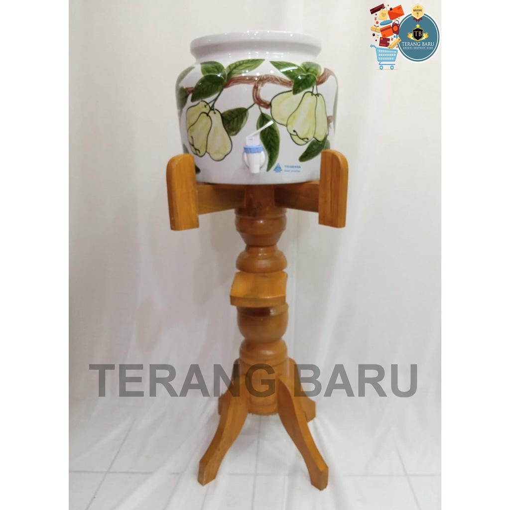 Jual [FREE ONGKIR] Rak Kaki Guci Galon Kayu | Estetik & Handmade Lokal ...