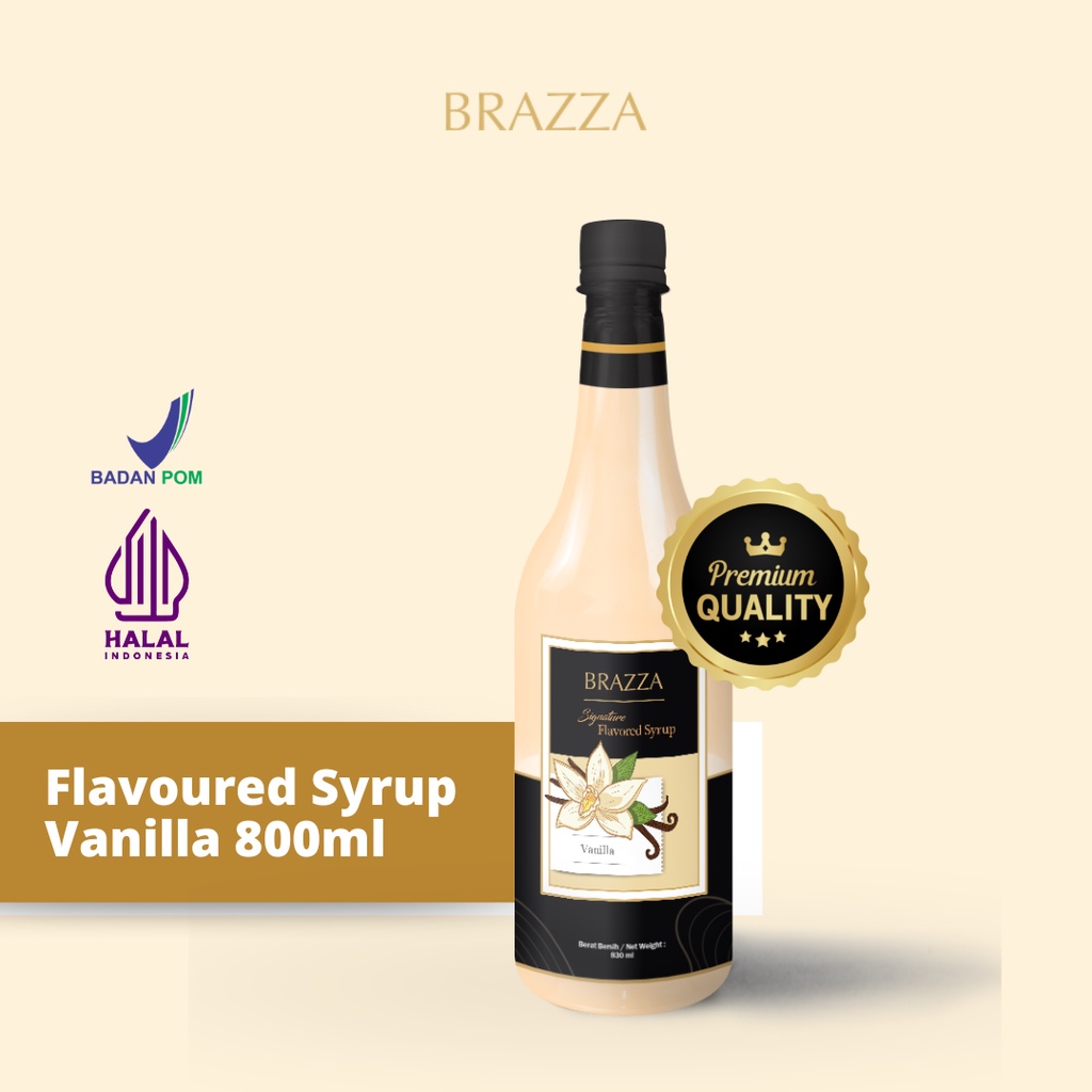 Jual Flavoured Syrup Vanilla 800ml - Brazza Sirup Rasa Vanilla | Shopee Indonesia