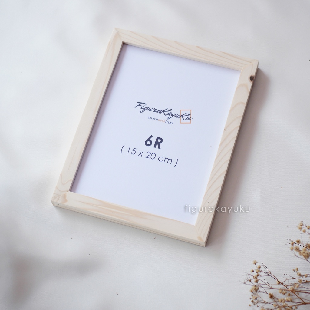 Jual Bingkai Foto 6R 15 x 20 Cm / Figura Kayu Dengan Kaca / Pigura Kayu ...