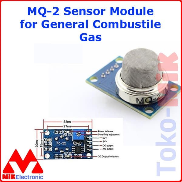 Jual MQ-2 MQ2 SENSOR FOR GENERAL COMBUSTILE GAS | Shopee Indonesia
