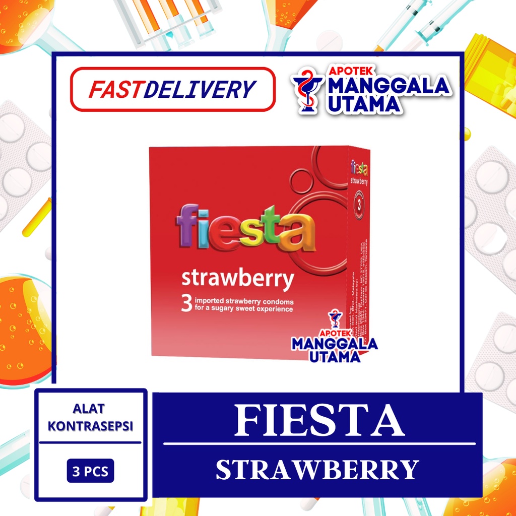Jual FIESTA STRAWBERRY PER BOX ISI @ 3 PCS | Shopee Indonesia