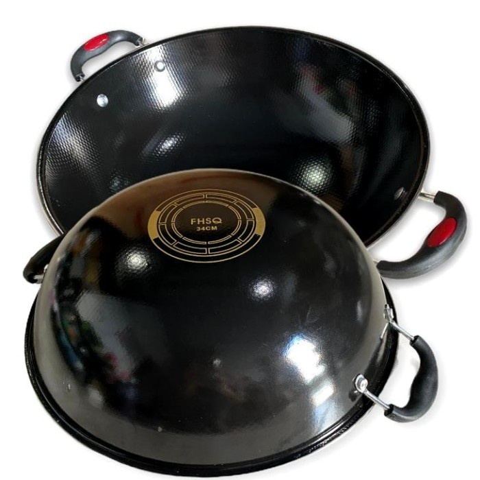 Jual WAJAN ENAMEL 32 / WAJAN PENGORENGAN ENAMEL 2 KUPING ANTI LENGKET ...