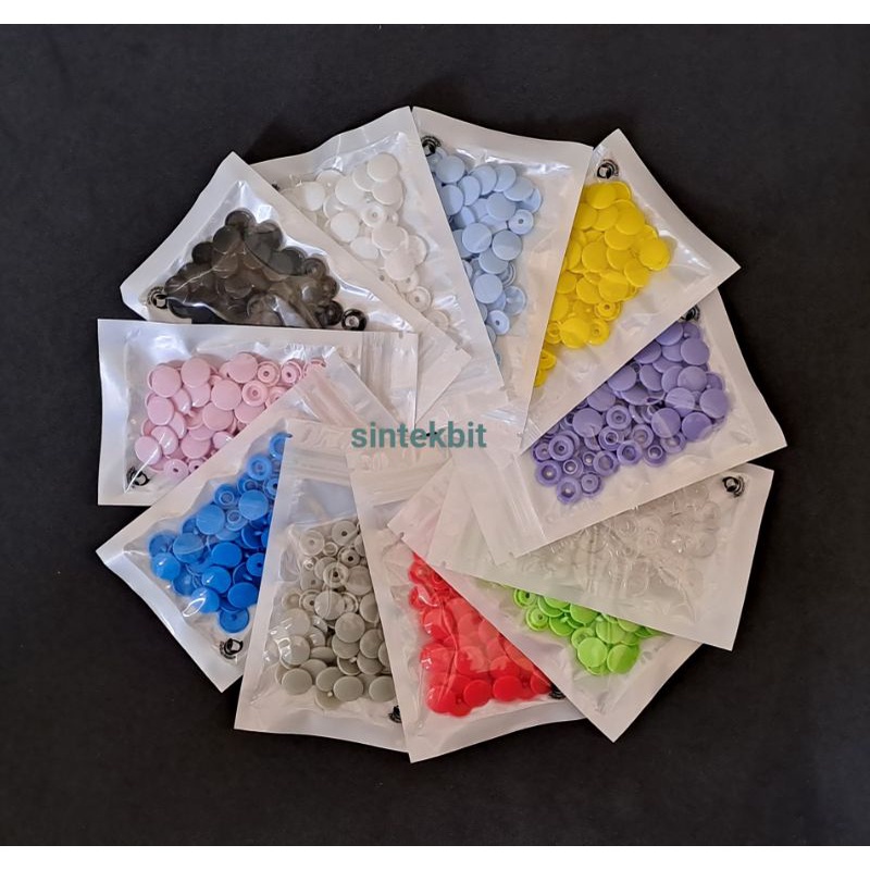 Jual Kancing Snap/Jepret plastik merk KAM ukuran T5 (12.4mm) | Shopee ...