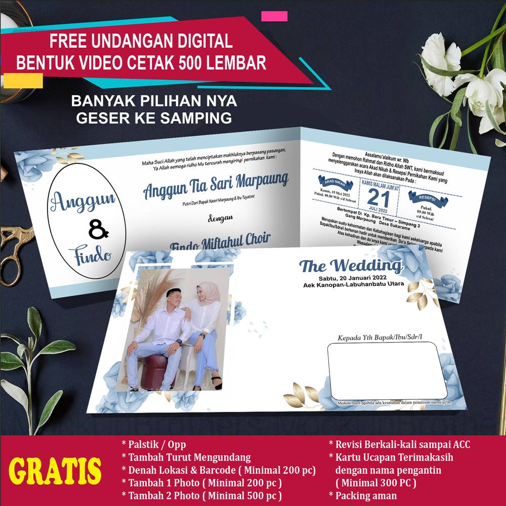 Jual Cetak Undangan Pernikahan Bisa Untuk Resepsi Dan Ngunduh undangan ...