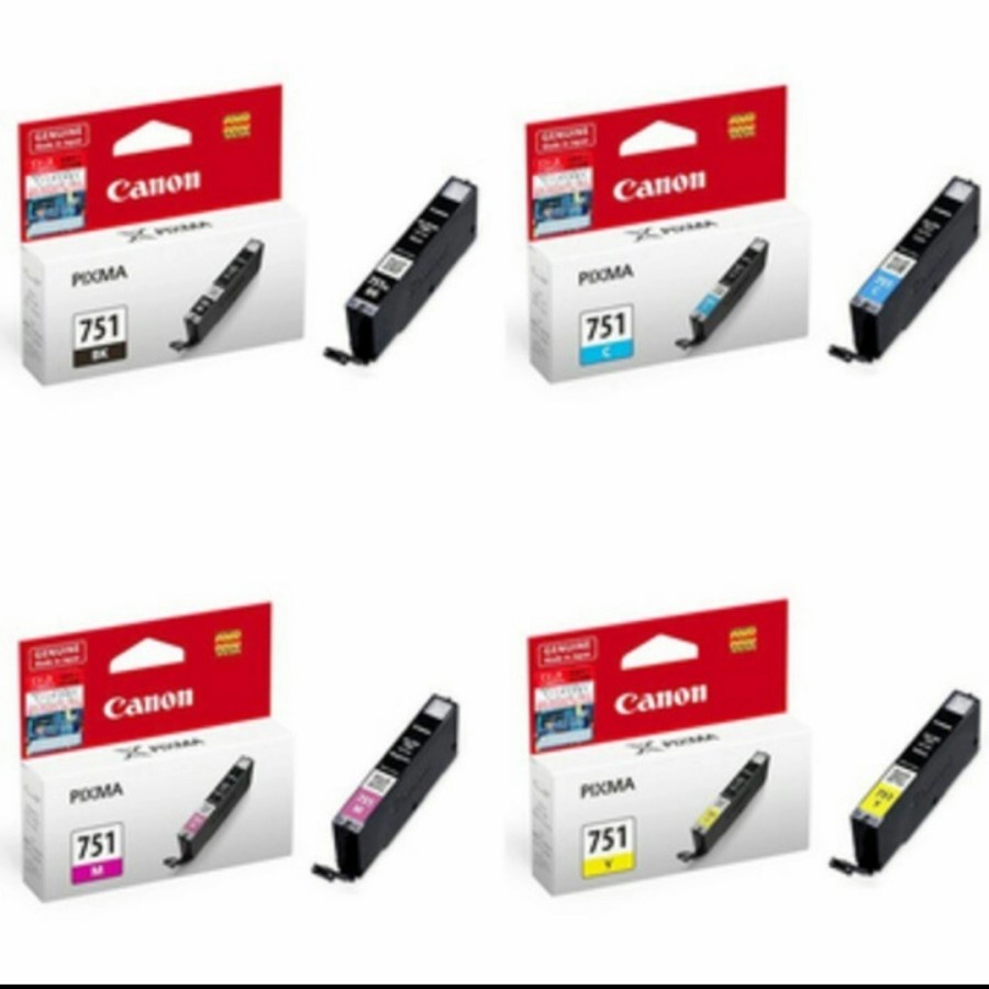 Jual TINTA Canon 751(BK.C.M.Y) Original FOR Printer Canon Pixma ip7270 ...