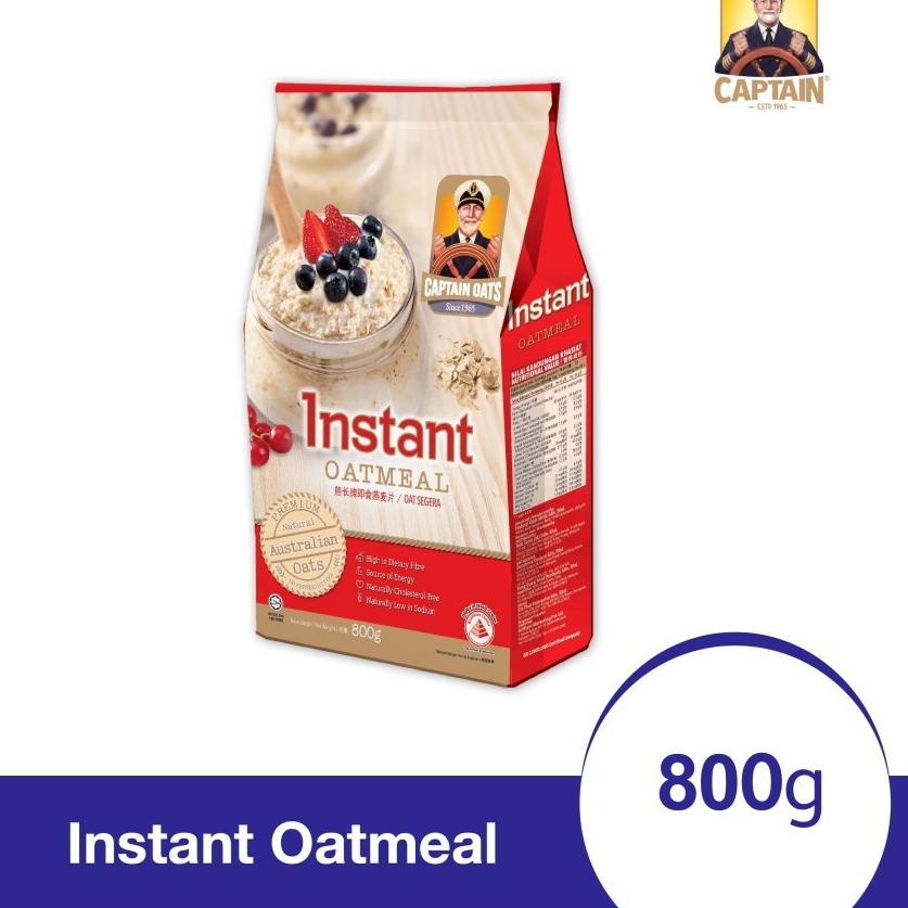 Jual STAR BRANDS Captain Oats Instant Oatmeal 800gr + Free 200gr gas ...