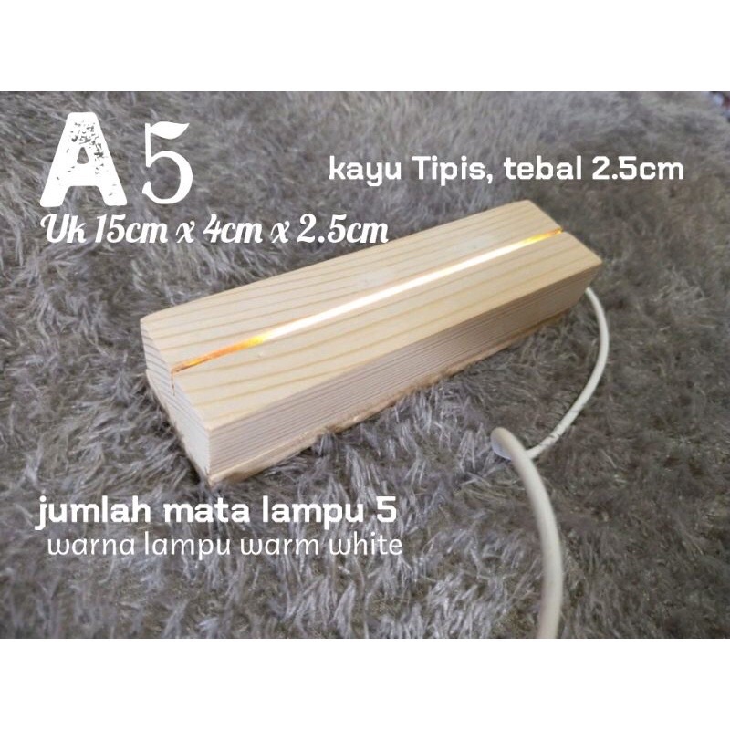 Jual STAND AKRILIK LED Kayu Dudukan Akrilik stand kayu jati belanda ...