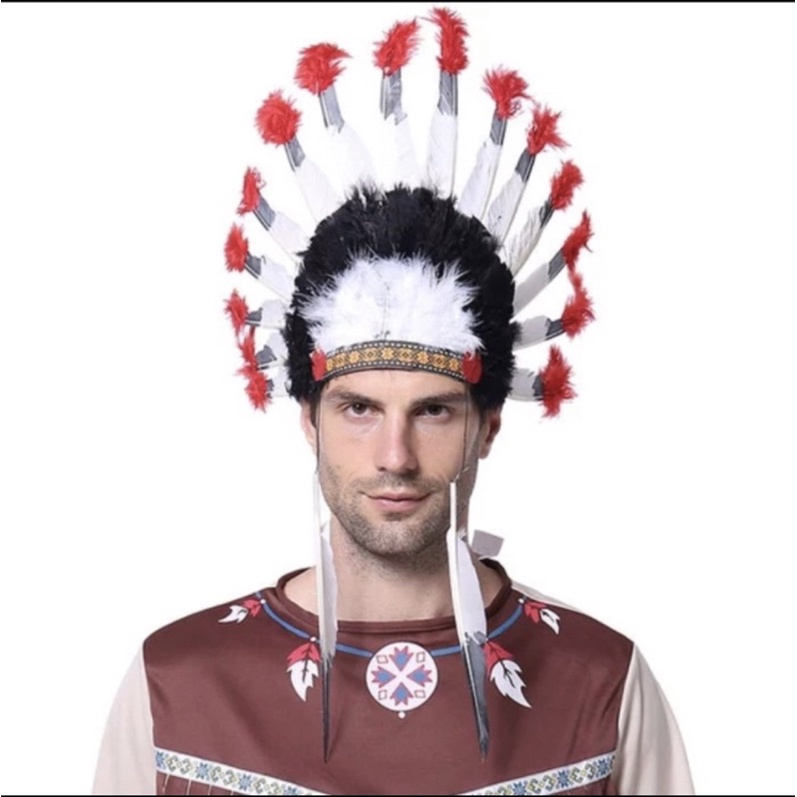 Jual Tribal headpiece native indian costume halloween | topi baja suku ...